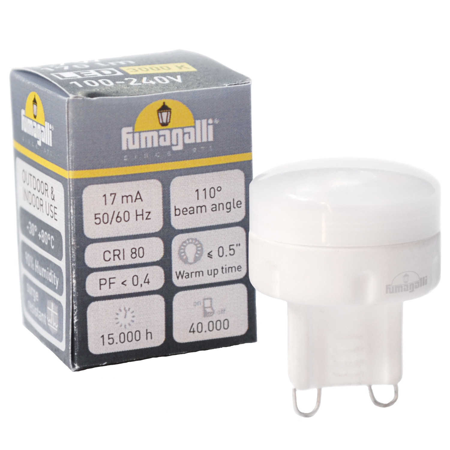 FUM H.LED.G09.4K LED ŽARULJA G9 1,7W 230V 4000K – Luksometar